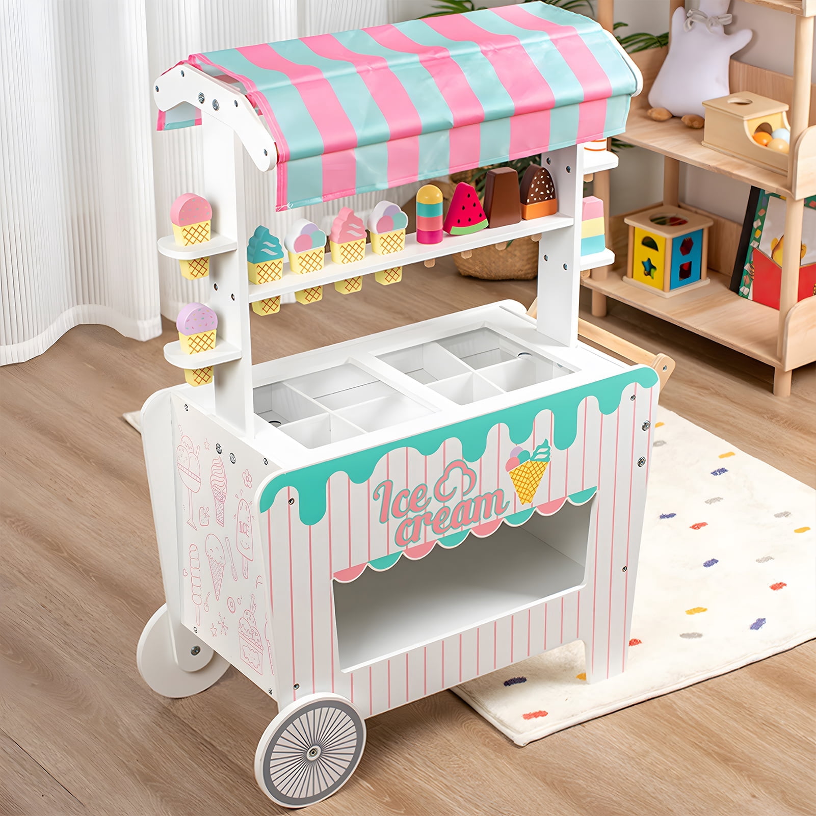 StarBay Popsicle Cart, Wheels, Accessories For kids, has wheels, push ...