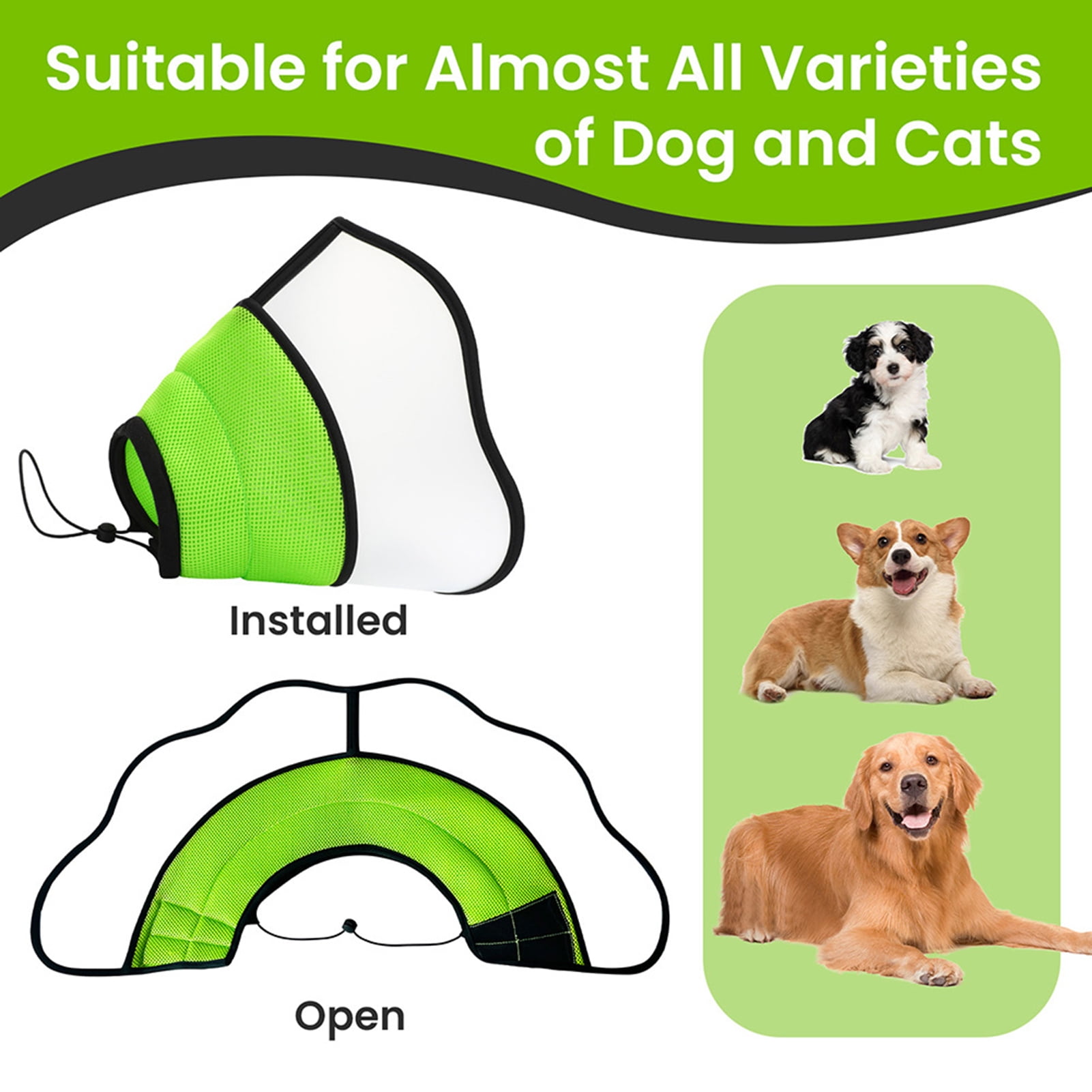 StarBay Post-Surgery Recovery Cone Collar Adjustable Soft Fabric with ...
