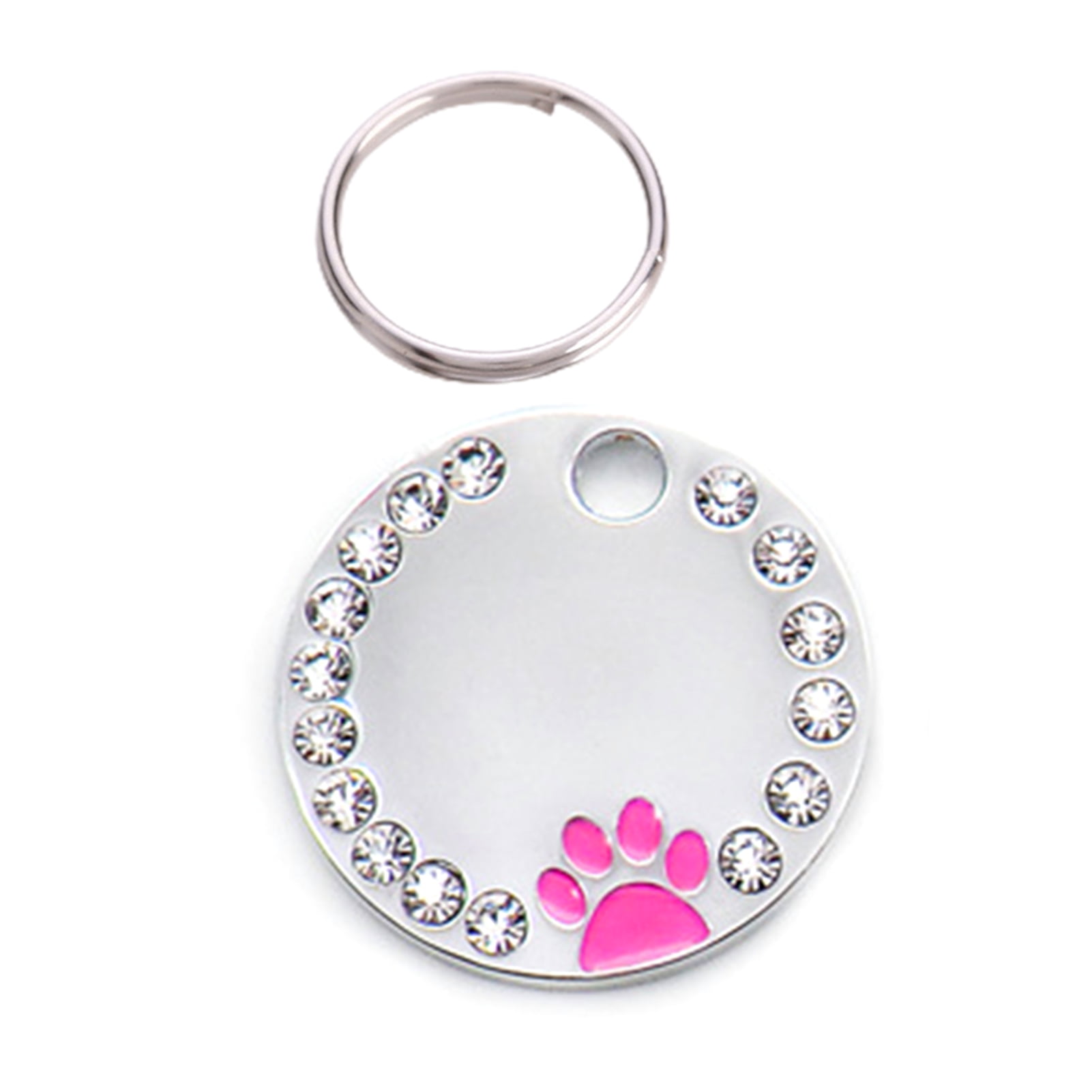 StarBay Rust-Resistant Mini Metal ID Tag Paw Print Dog Collar Charm ...