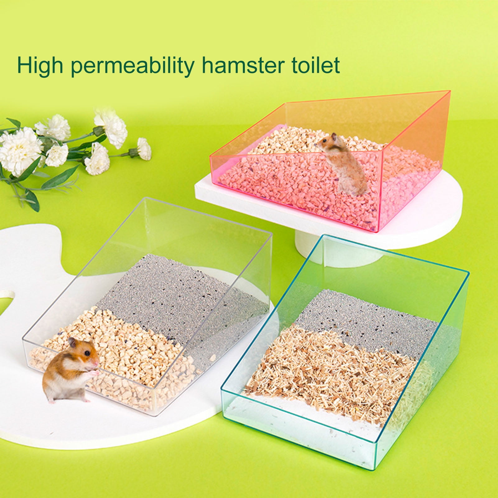 StarBay Sand Bath Box Hamster Bathtub Large Space High-strength Proper ...