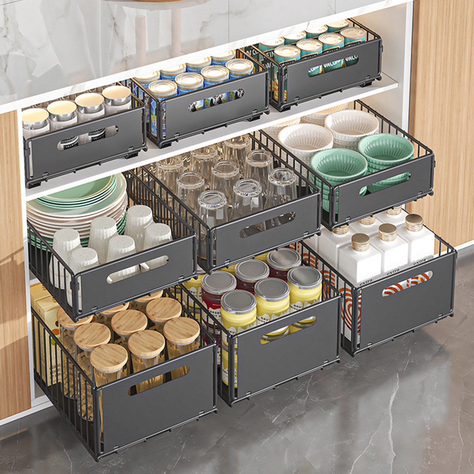 StarBay Stable Kitchen Cabinet Drawer Large Capacity Slide-Out Drawers ...