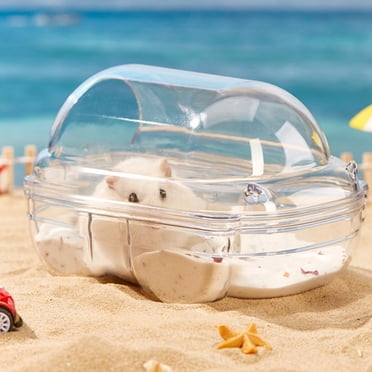 Waroomhouse Hamster Bathroom Pig-shape Transparent Plastic Hamster Mini ...