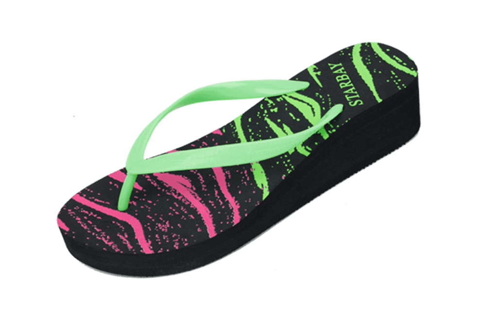 StarBay Women's Neon Waves Platform Wedges in Electric Jungle - Walmart.com