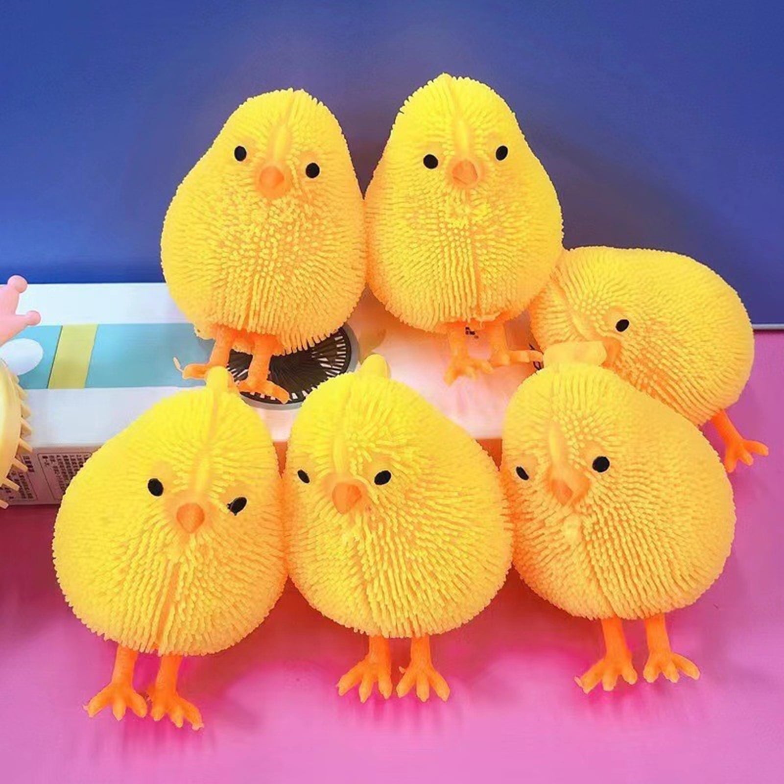 StarBay Yellow Chick Relief Toy Squeeze Toy LED Light Up Luminous Fun ...