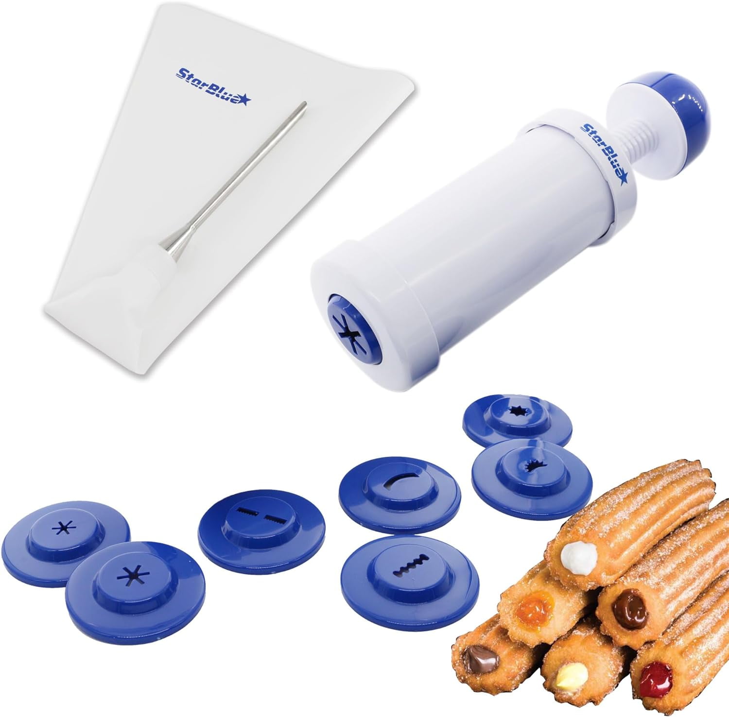 StarBlue Churrera Churro Maker and Filler Set with FREE Recipe Book ...