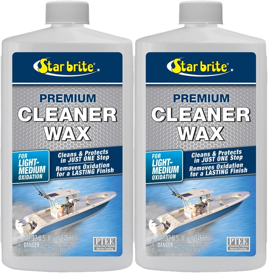 StarBrite One Step Heavy Duty Cleaner Wax w/PTEF Metals, Fiberglass ...