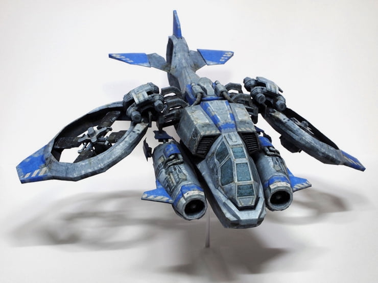 StarCraft 2 Terran Human Atttack Vessel Planetary Craft Banshee Paper ...