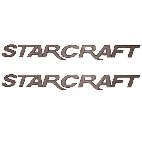 StarCraft Boat Logo Decals | Metallic Pewter Stickers (Pair) - Walmart.com