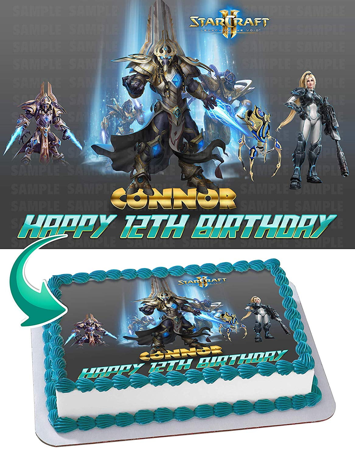 StarCraft II - Edible Cake Topper - 11.7 x 17.5 Inches 1/2 Sheet ...