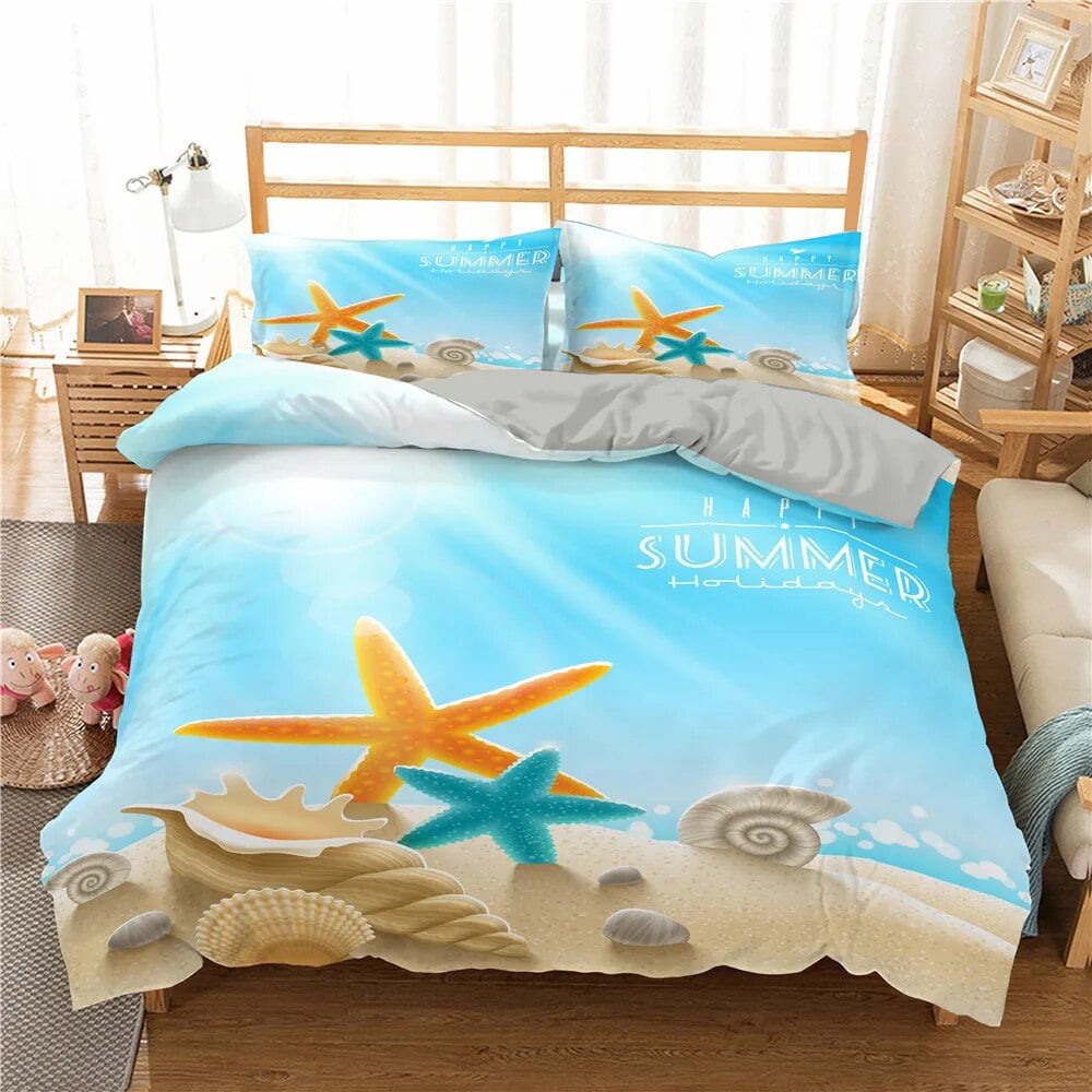 StarDuvet Cover Set King/ Size Hawaii Tropical Landscape Quilt Cover ...