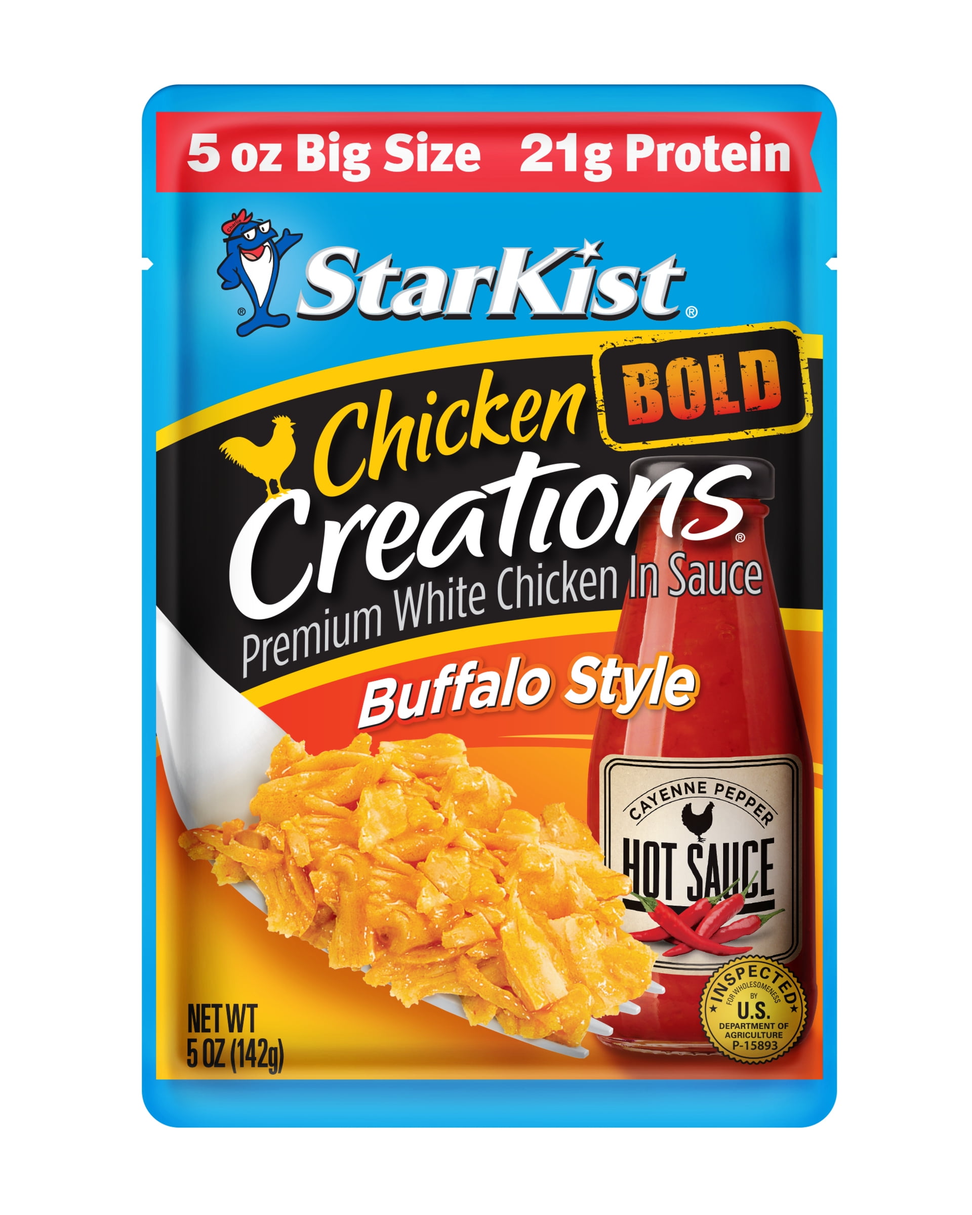 StarKist Chicken Creations Bold Buffalo Style, 5oz Pouch, Premium White ...