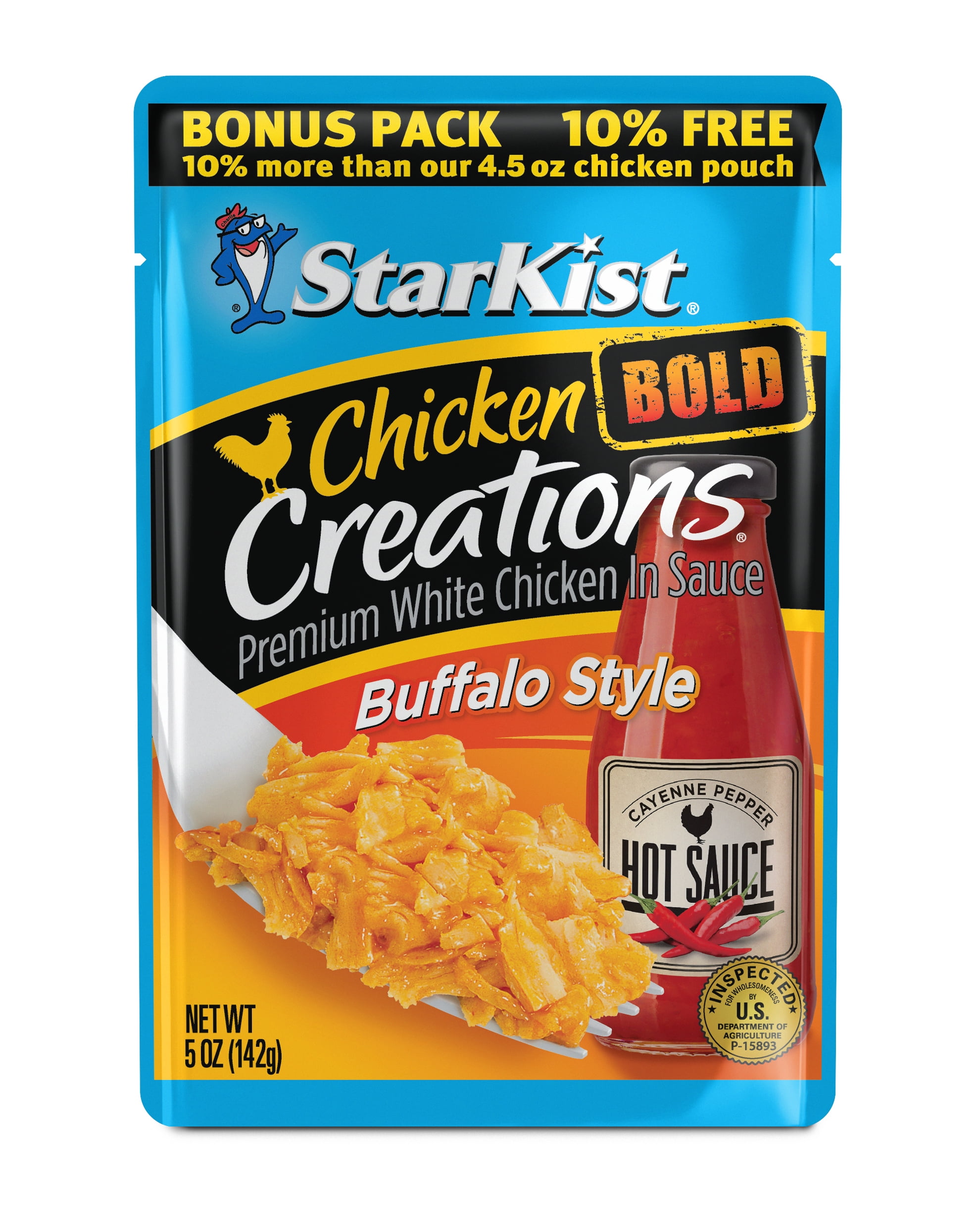 StarKist Chicken Creations Bold Buffalo Style, 5oz Pouch, Premium White ...