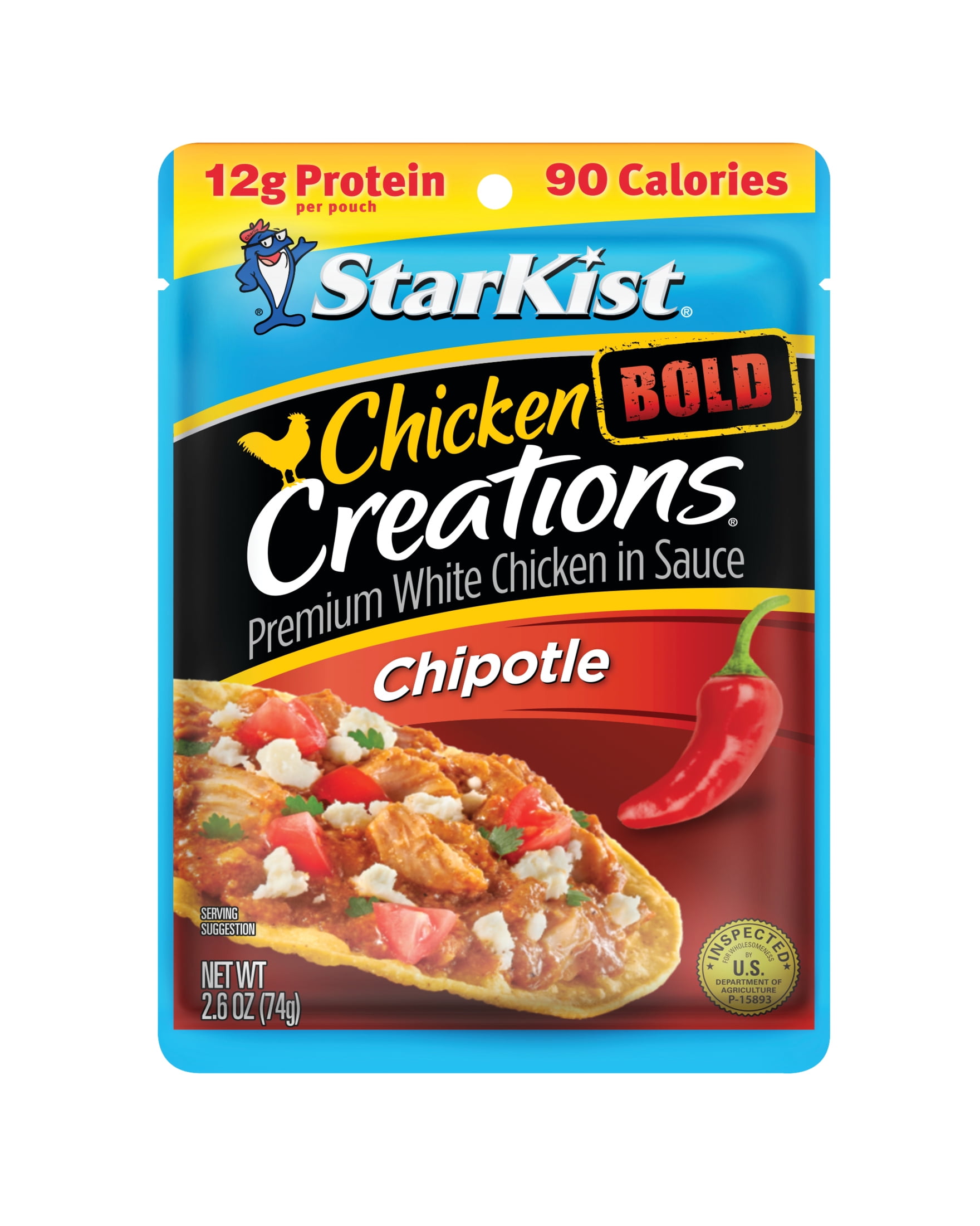 StarKist Chicken Creations BOLD Chipotle Pouch 2.6 oz Fully Cooked ...