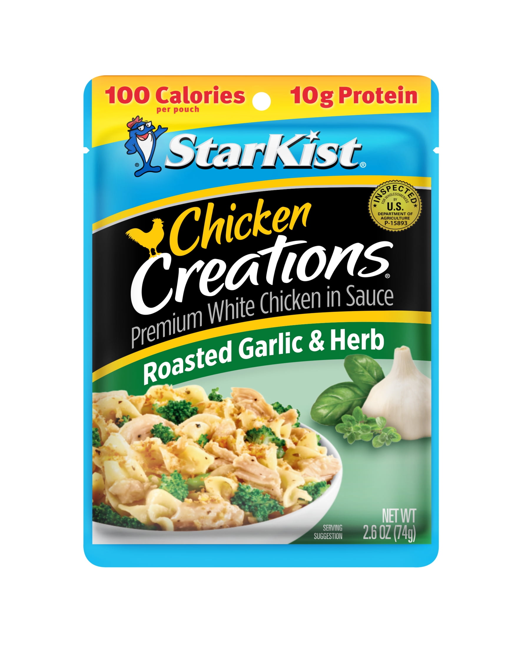 StarKist Chicken Creations, Garlic and Herb, 2.6 oz Pouch - Walmart.com