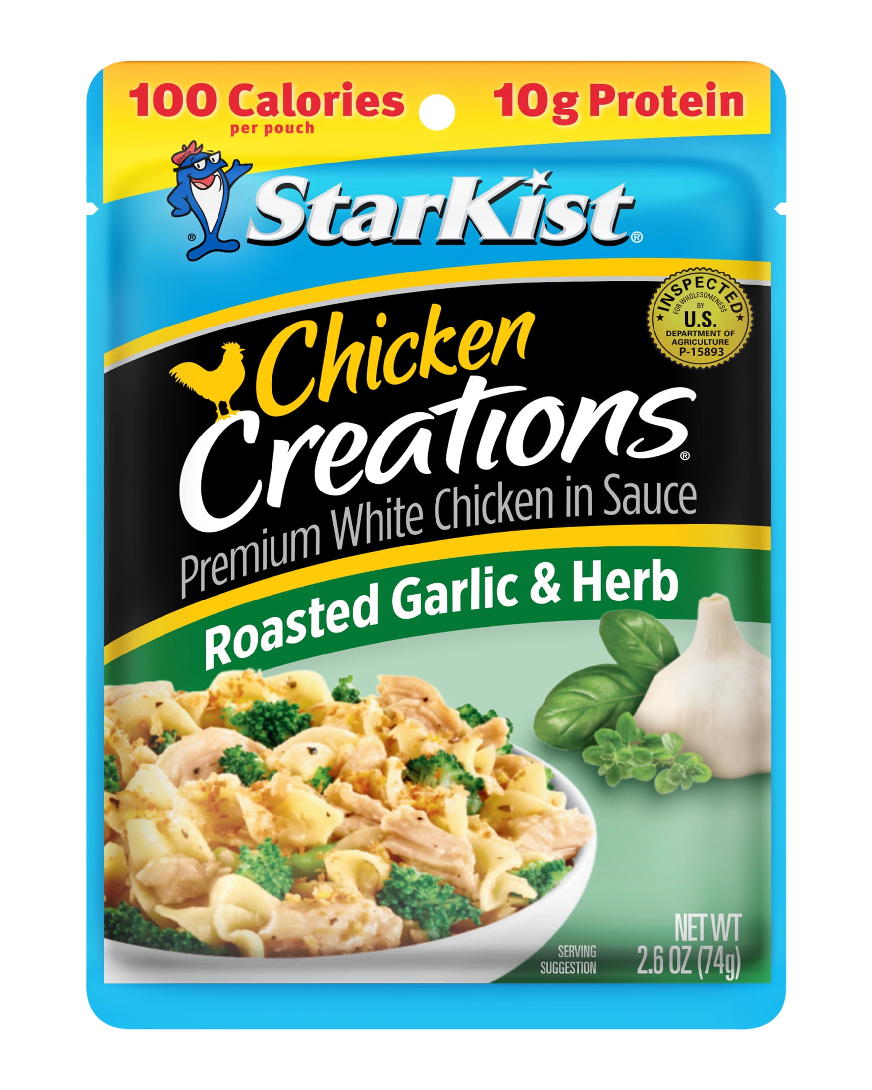 StarKist Chicken Creations, Garlic and Herb, 2.6 oz Pouch - Walmart.com