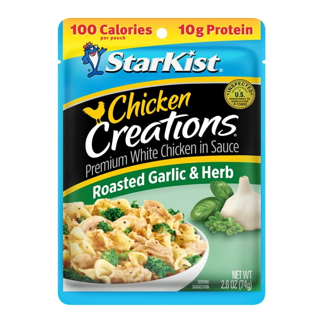 StarKist Chicken Creations, Garlic and Herb, 2.6 oz Pouch - Walmart.com