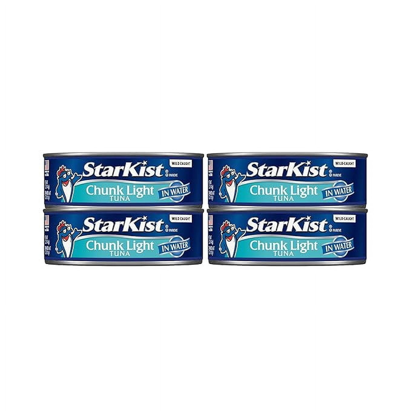 StarKist Chunk Light Tuna in Water, 5 oz (4 Pack) Canned Tuna Fish ...