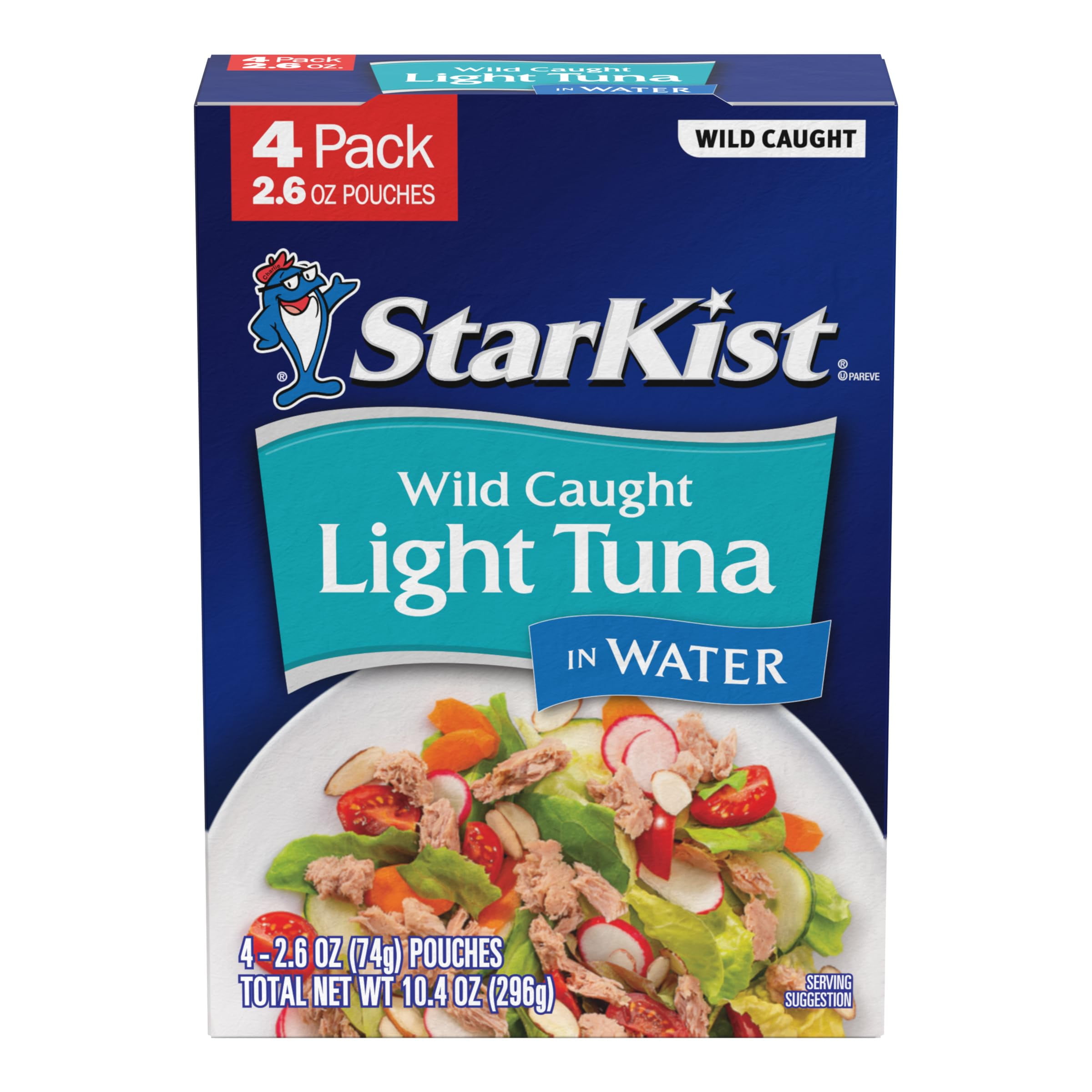 StarKist Chunk Light Tuna, Mild Flavor, 2.6 oz Pouch, Pack of 4 ...