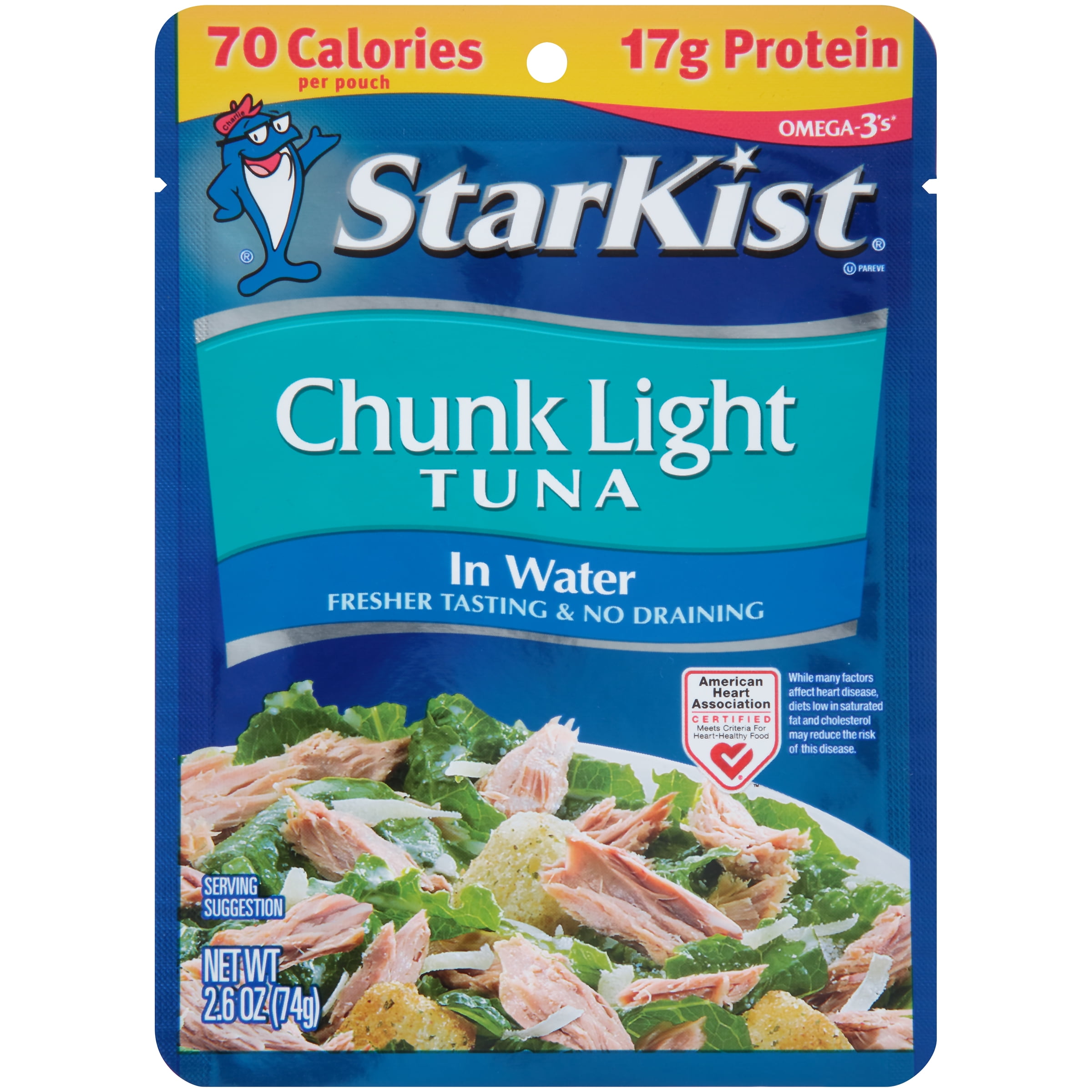 StarKist Chunk Light Tuna in Water, 2.6 Ounce Pouch - Walmart Business ...