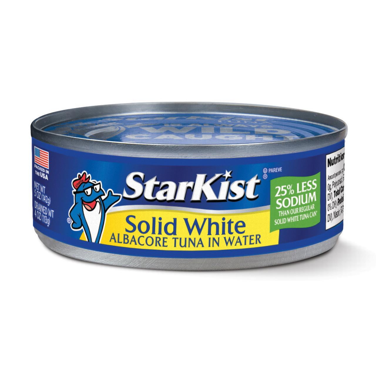 StarKist Low Sodium Solid White Albacore Tuna in Water, 5 oz Can ...