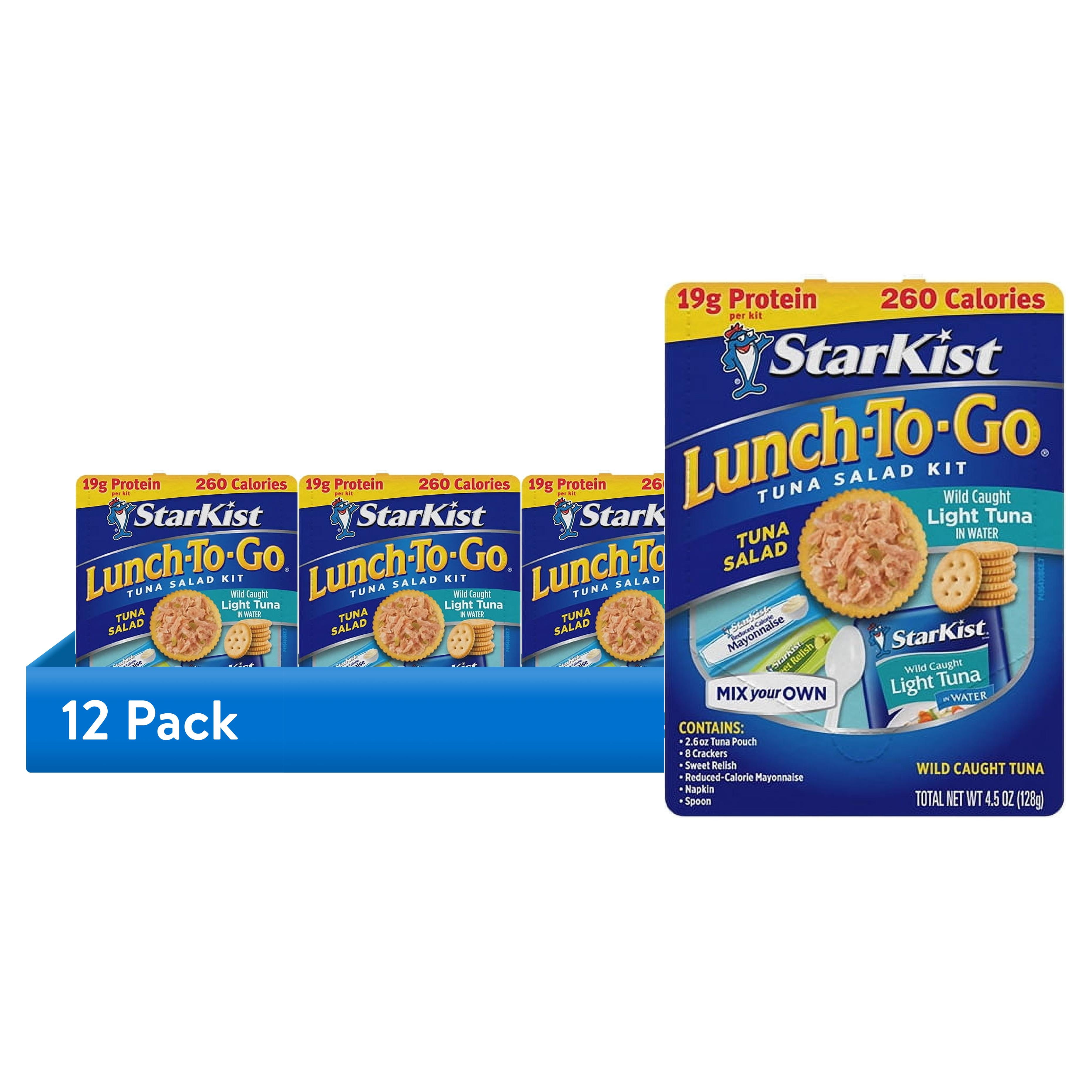 (12 pack) StarKist Lunch-to-Go Mix Your Own Tuna Salad Kit, 4.5 oz. Box ...