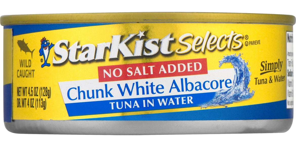 StarKist Selects Chunk White Albacore Tuna in Water - No Salt Added, 4. ...