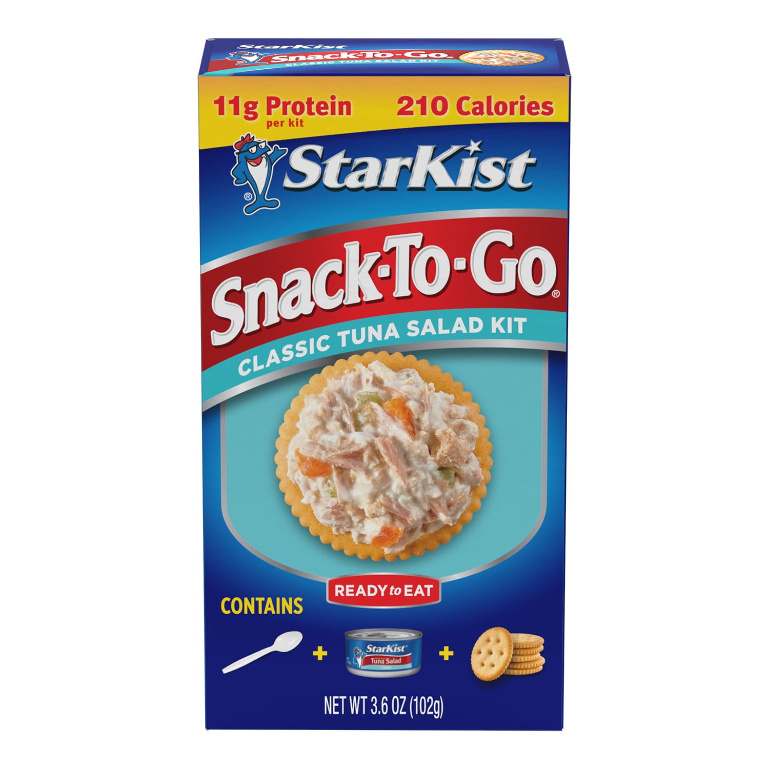 StarKist Snack-to-Go Ready-to-Eat Classic Tuna Salad Kit with Crackers ...