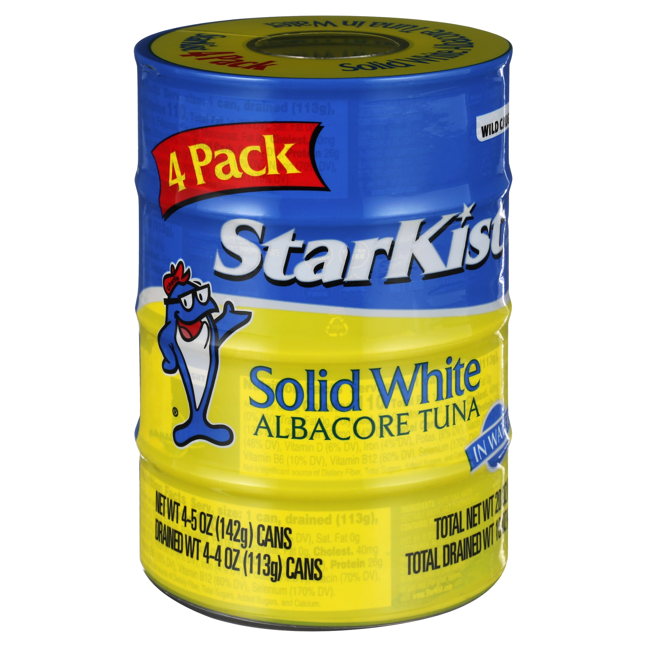 StarKist Solid White Albacore Tuna in Water , 5 oz Can, 4-Pack ...