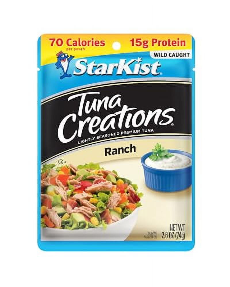 StarKist Tuna Creations Ranch, 2.6 oz Pouch (12 Pack) Ready to Eat Wild ...