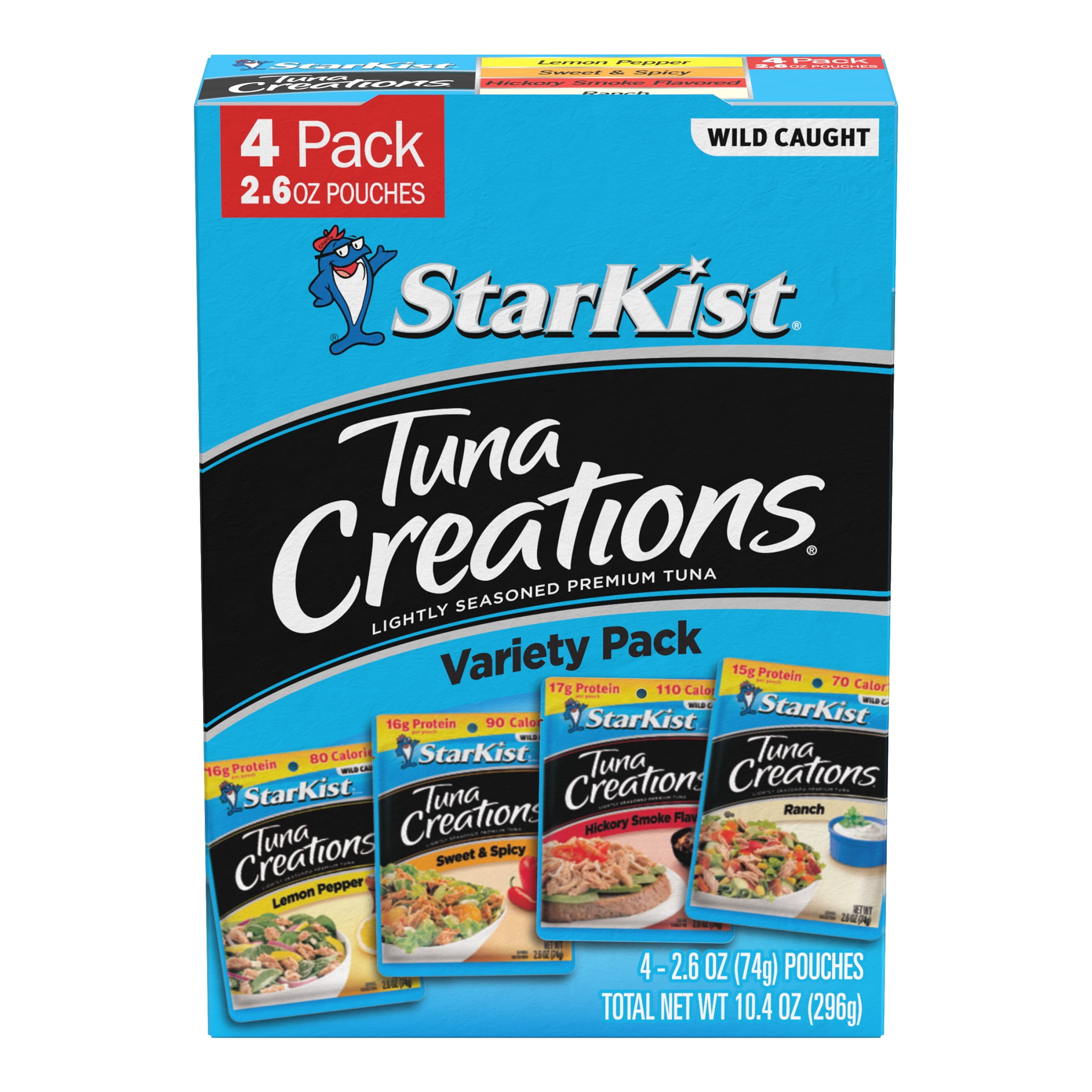 StarKist Tuna Creations, Grocery Variety Packets, 2.6 oz, 4 Pouches ...