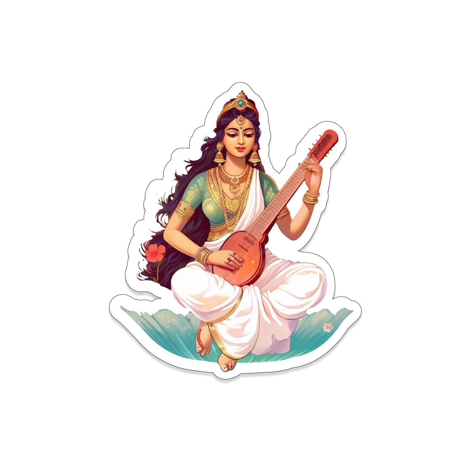 StarLaser Goddess Saraswati Fridge Magnet Perfect for Temple Home Decor ...