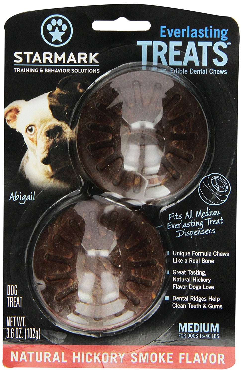 Starmark Everlasting Dog Treat Hard Chew Hickory Smoke Medium - Walmart.com