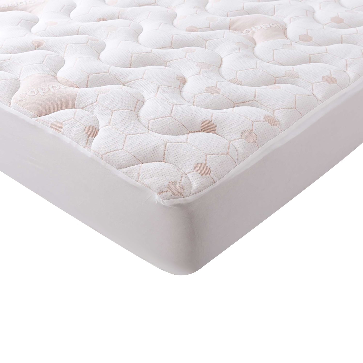 StarNight - Copper Padded Mattress Protector, Waterproof, King Size ...