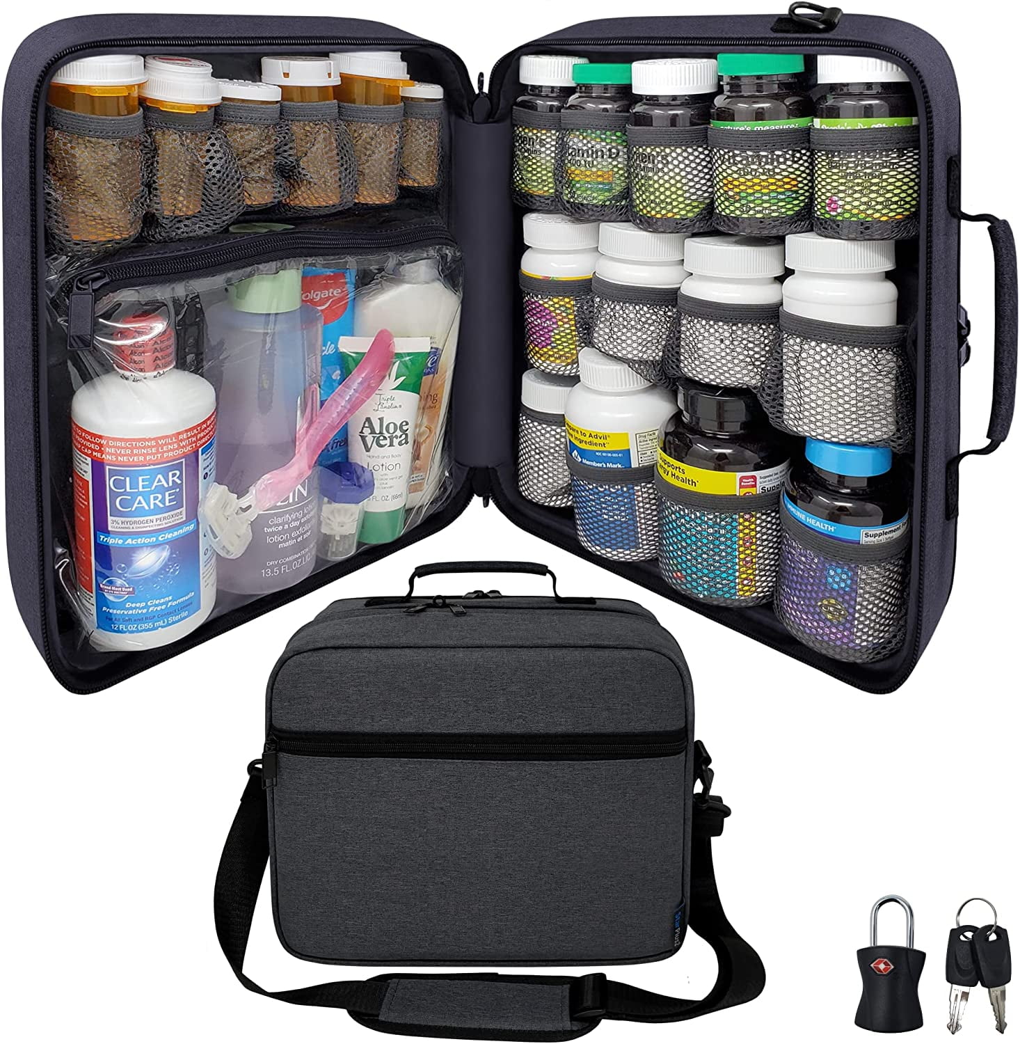 StarPlus2 Extra-Large Modular Pill Bottle Organizer, Medicine Bag ...