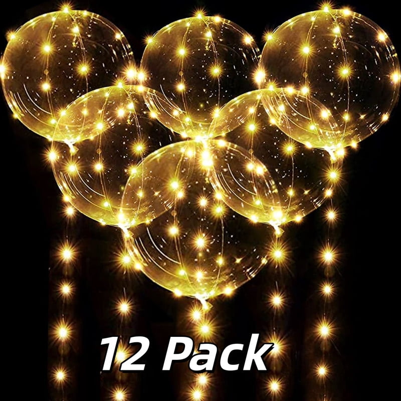 StarQualityBargain 12Pack 20in LED BoBo Balloons, with LED String ...