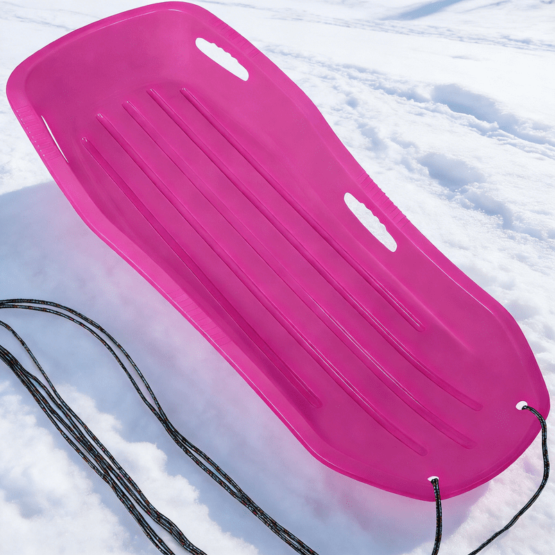 StarQualityBargain 48-Inch Durable Downhill Sprinter Toboggan Snow Sled ...