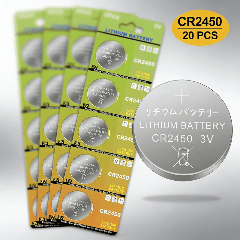 StarQualityBargain CR2450 Battery 3V Lithium Coin Cell 700mAh High ...