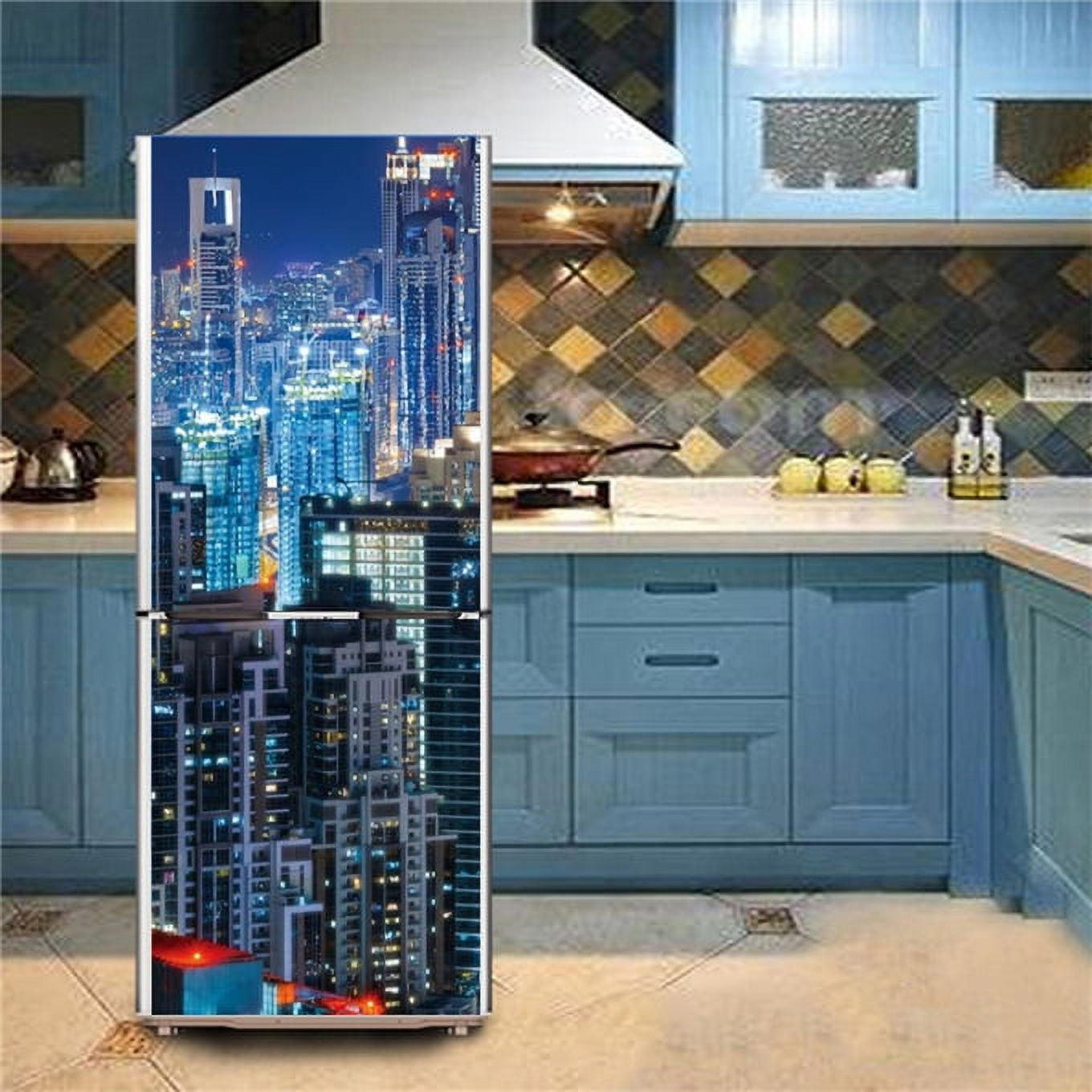 StarRefrigerator Sticker For Kitchen Peel & Stick Vinyl Wall Mural DIY ...