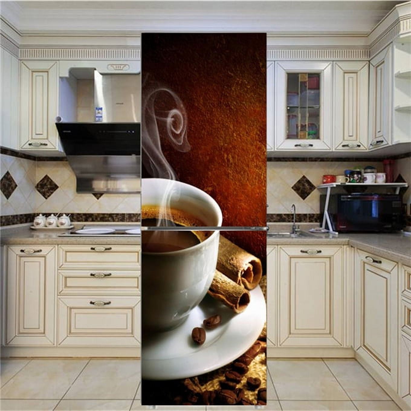 StarRefrigerator Sticker For Kitchen Peel & Stick Vinyl Wall Mural DIY ...