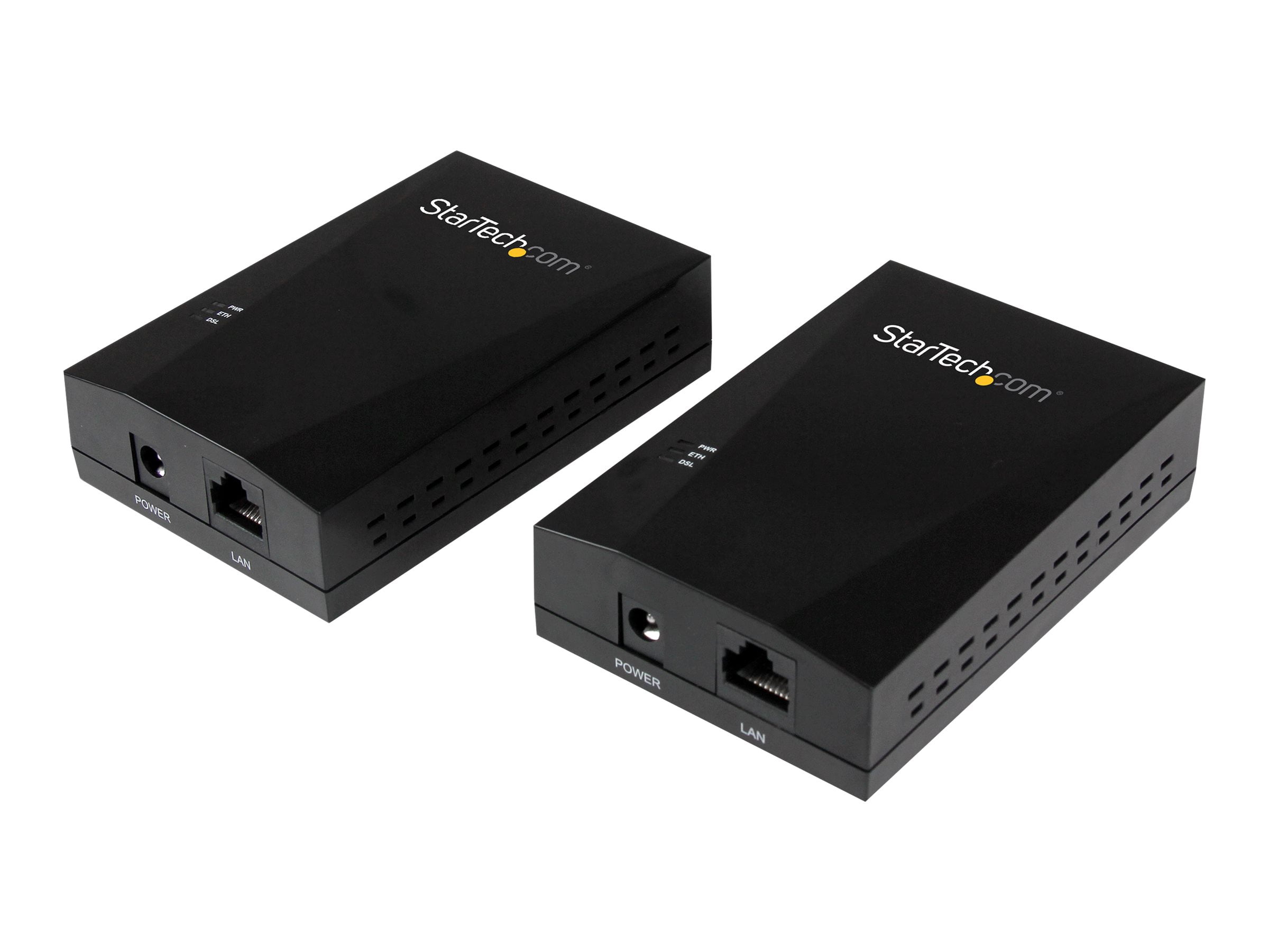 StarTech.com Ethernet Extender Kit Over VDSL2 Copper Phone Line - 10 ...