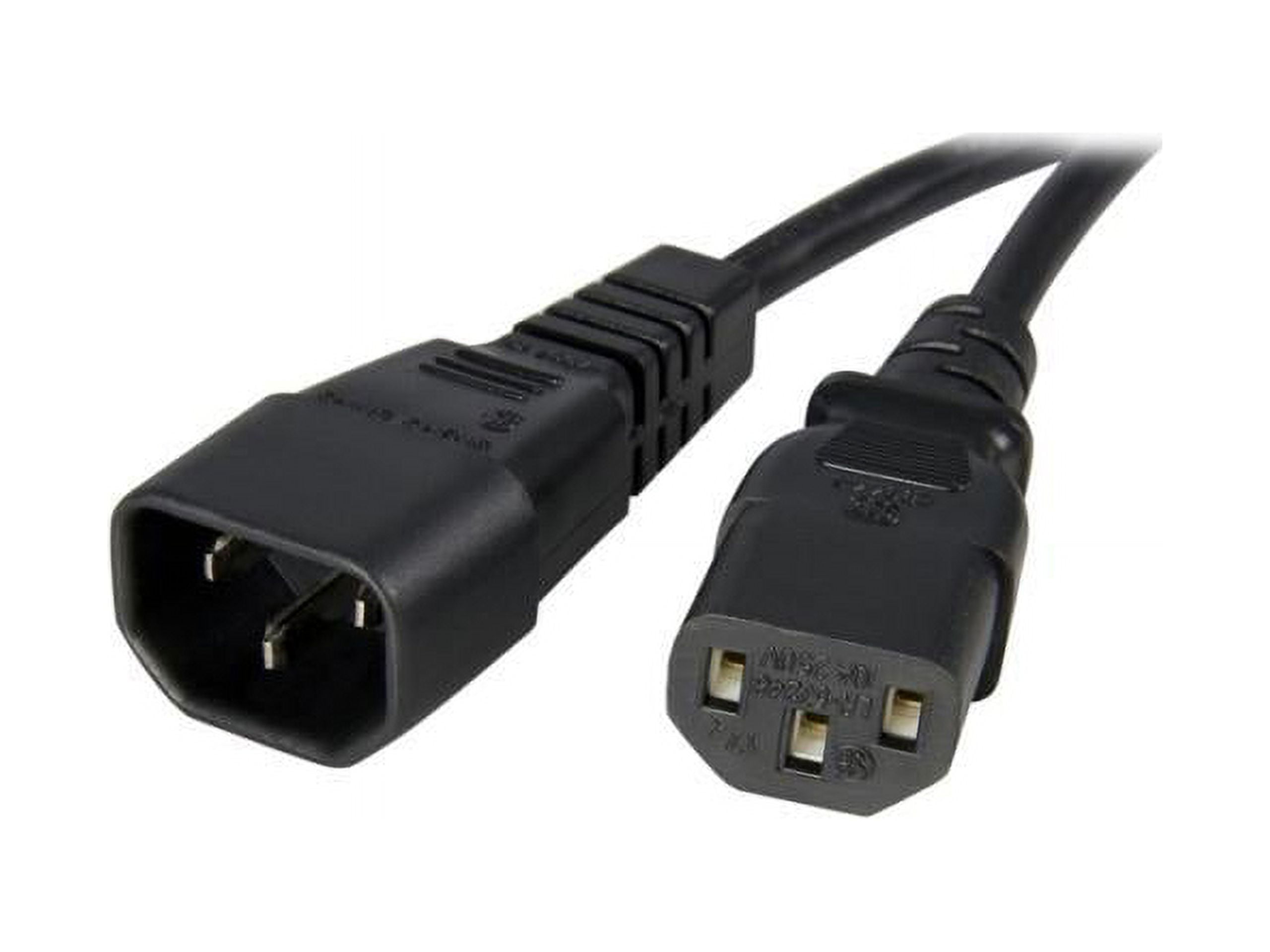 StarTech.com 3 ft 14AWG Computer Power Cord Extension - C14 to C13 ...
