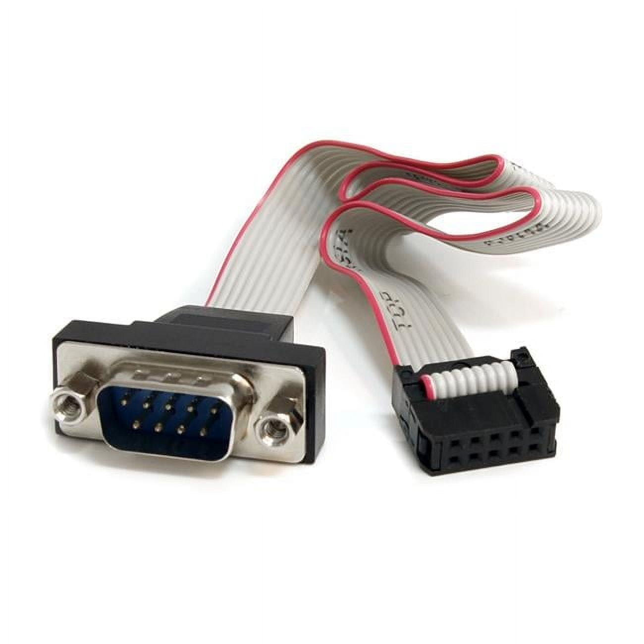 StarTech 16in. 9-Pin Serial Male to 10-Pin Motherboard Header Panel ...