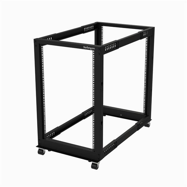StarTech.com 4POSTRACK18U 18U Open Frame Rack, 4 Post, Adjustable Depth ...