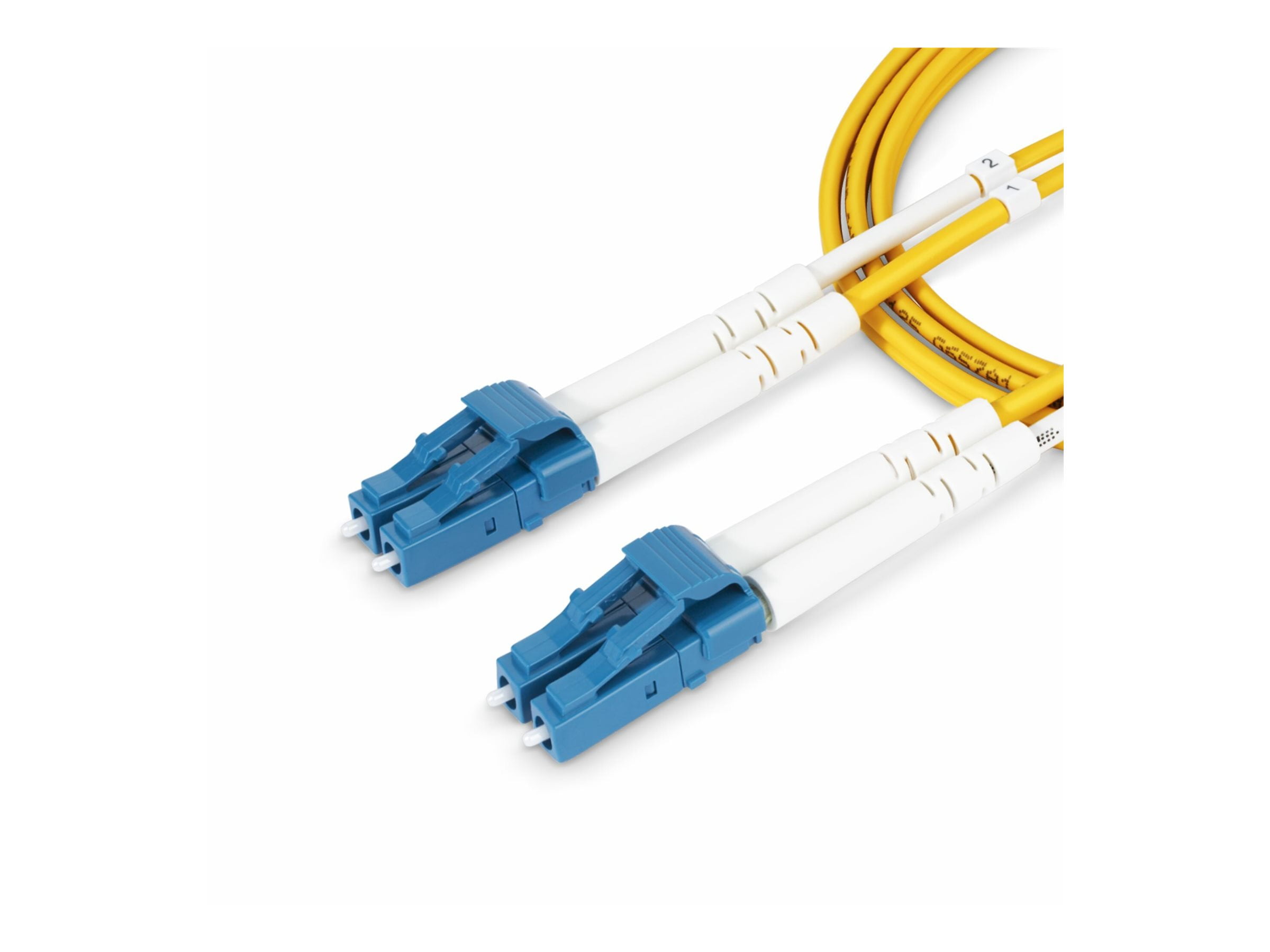 StarTech 1m 3.3ft LC to LC UPC OS2 Single Mode Duplex Fiber Optic Cable ...