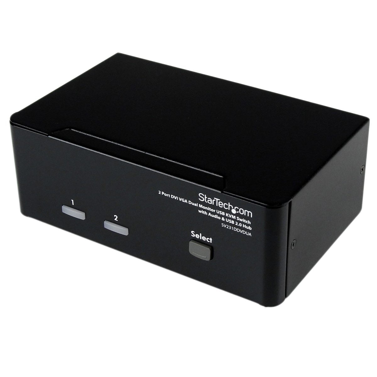 StarTech 2-Port DVI VGA Dual Monitor KVM Switch USB w/ Audio and USB 2. ...
