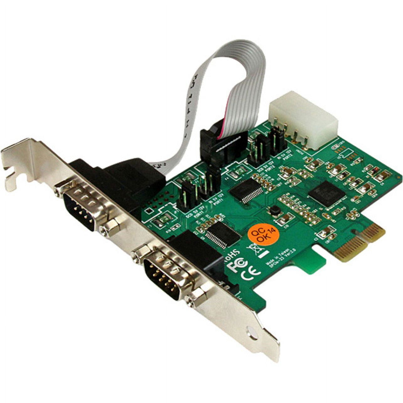 StarTech 2-Port Industrial PCI Express RS232 Serial Card with Power ...