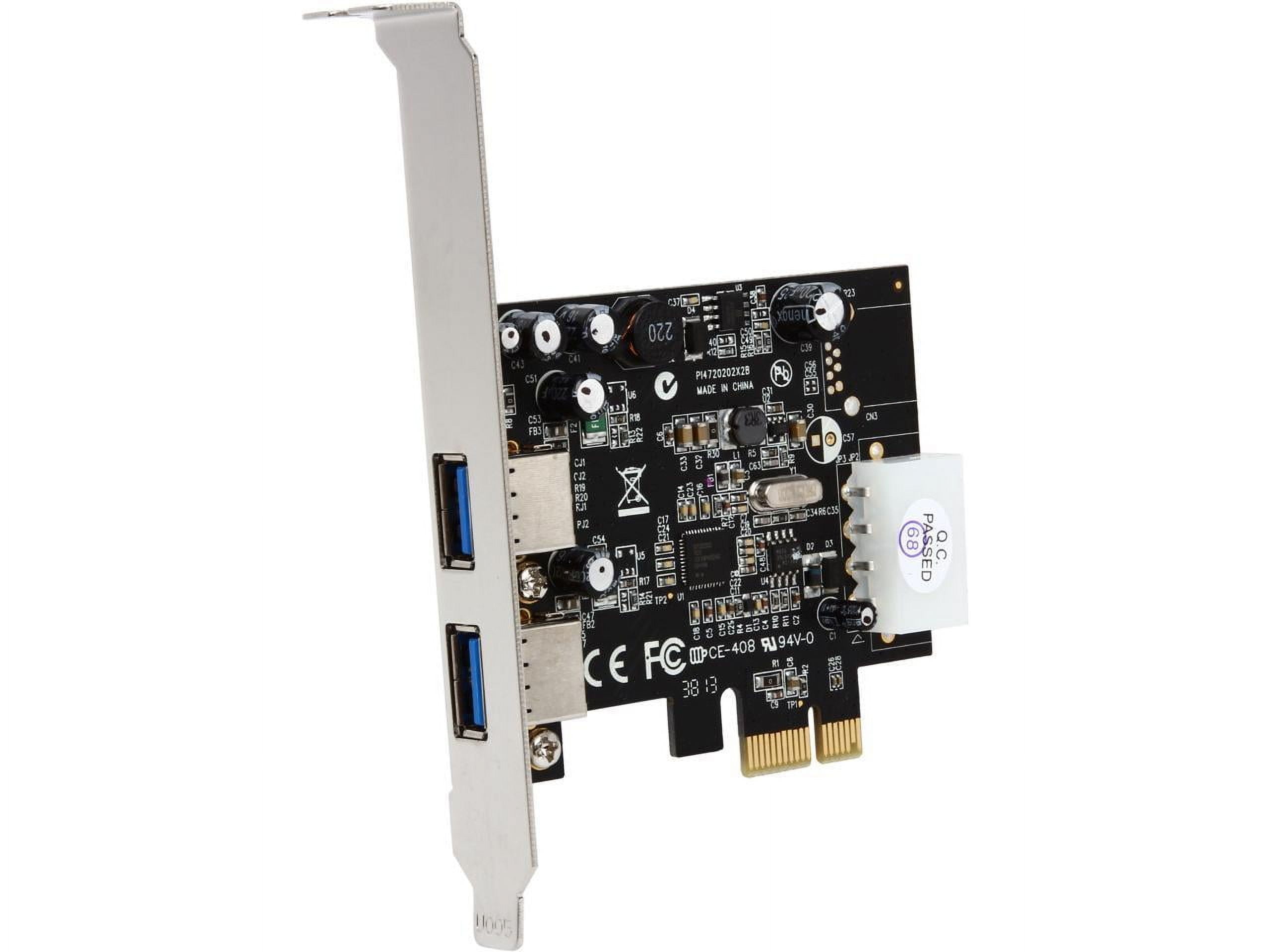 StarTech 2-Port PCI Express (PCIe) SuperSpeed USB 3.0 Card Adapter with ...