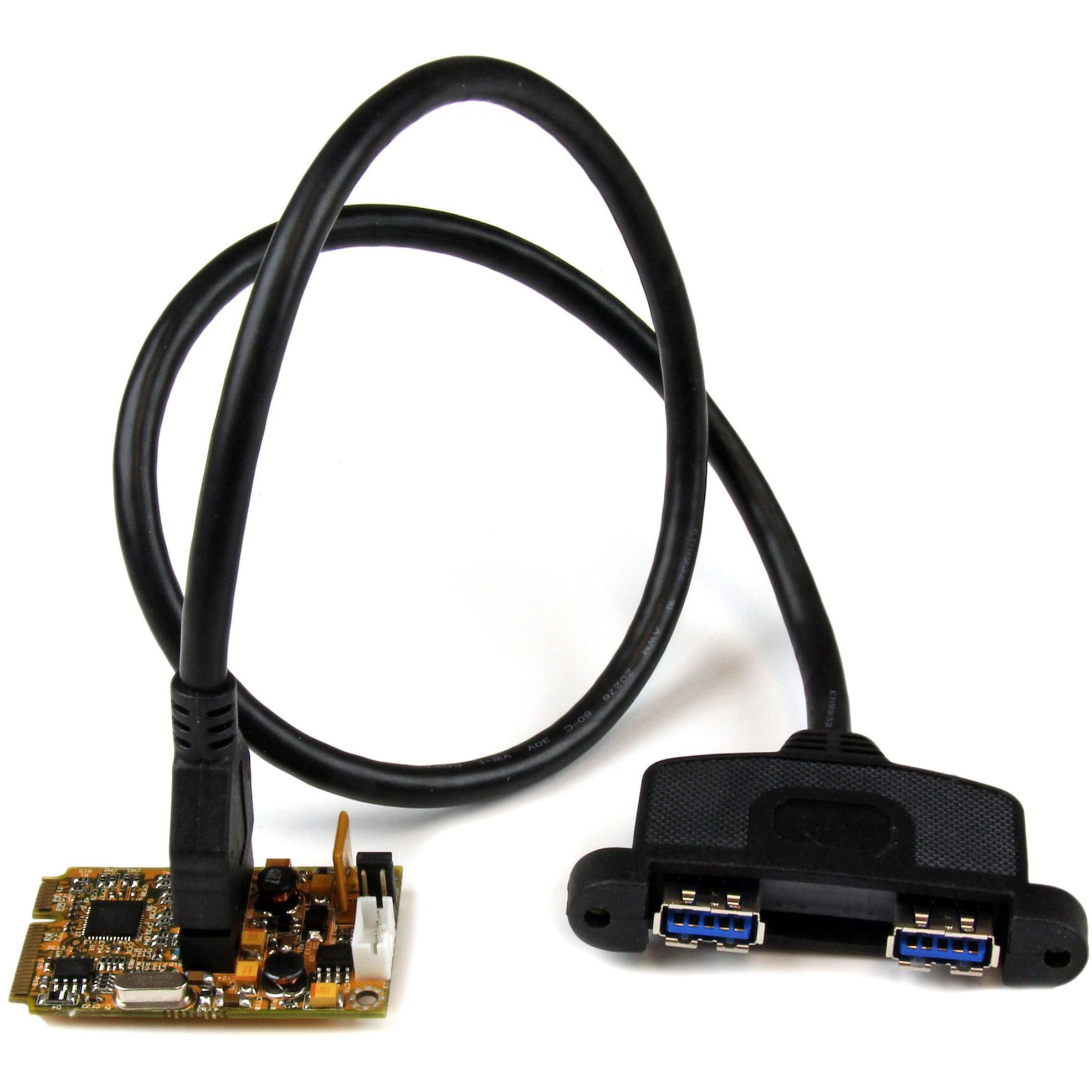 StarTech 2-Port SuperSpeed Mini PCI Express USB 3.0 Adapter Card with ...