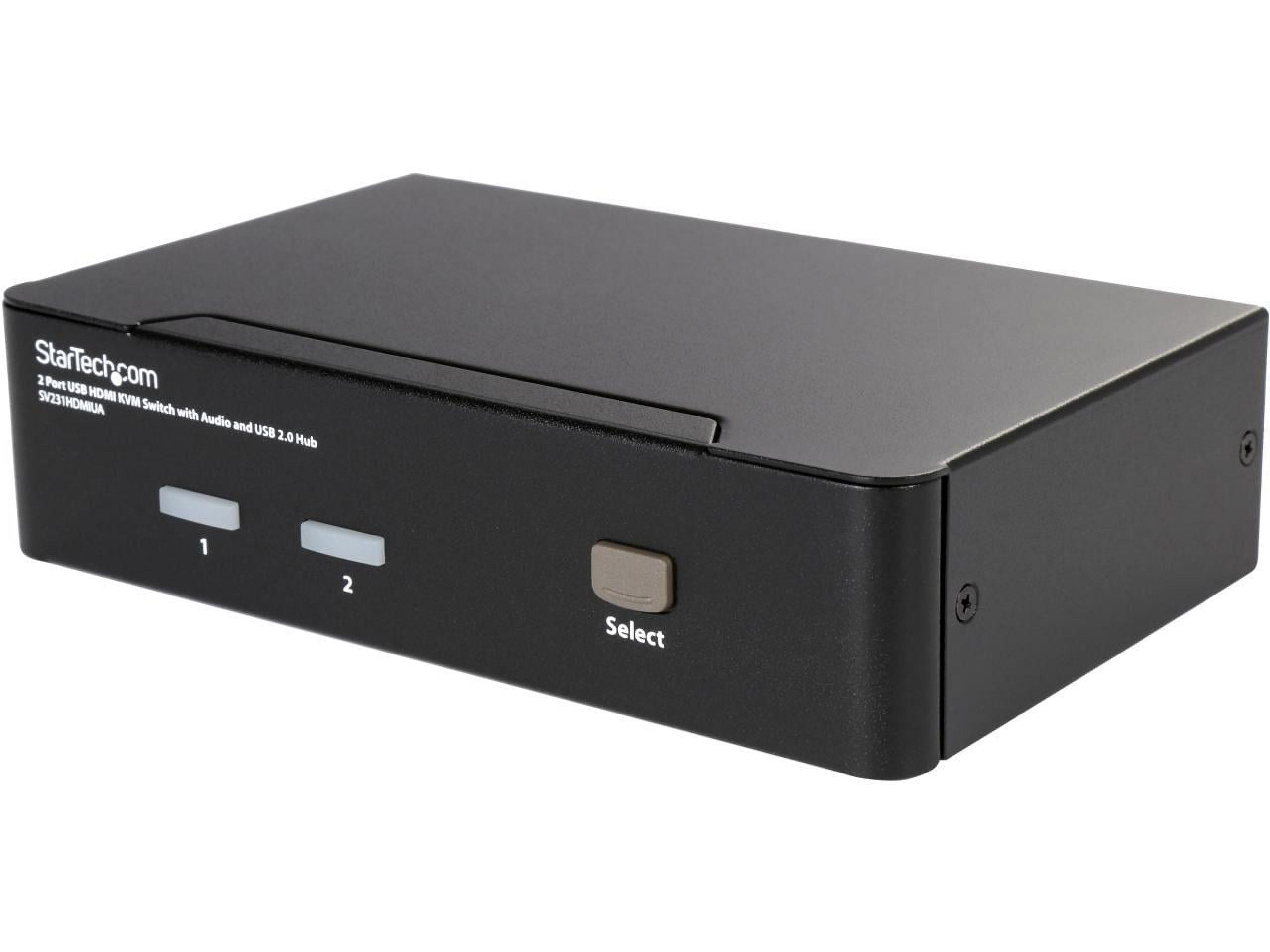 StarTech 2-Port USB HDMI KVM Switch with Audio and USB 2.0 Hub ...