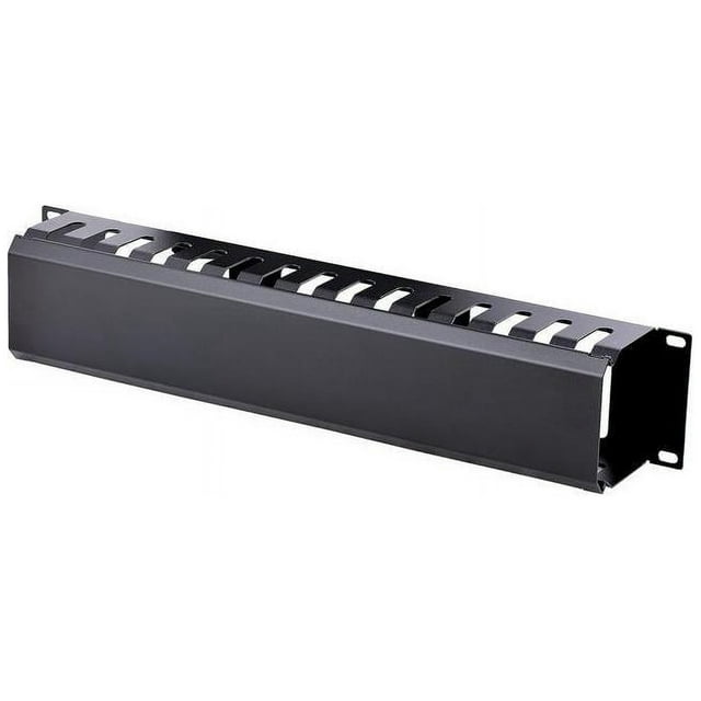 StarTech 2U Horizontal Finger Duct Rack Cable Management Panel ...